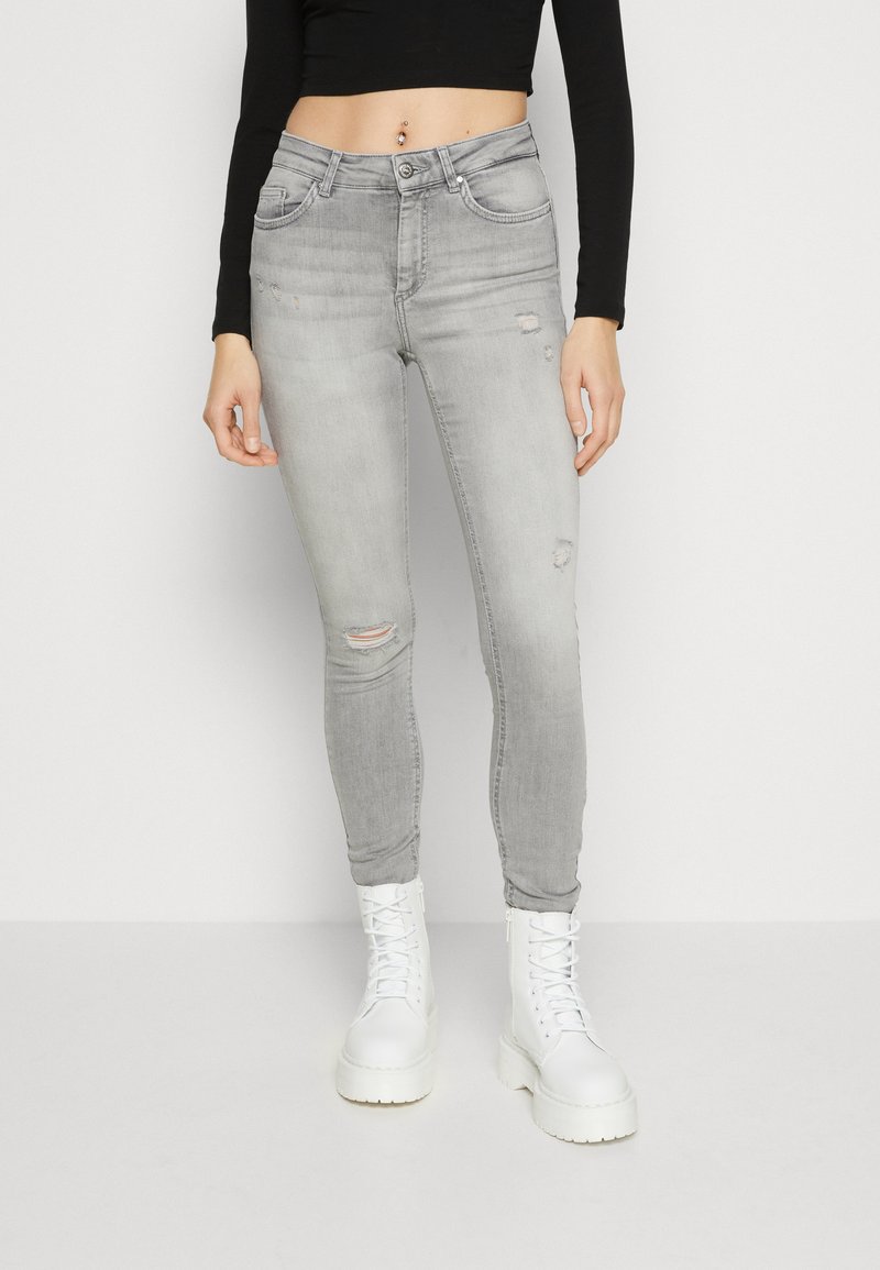 ONLY ONLBLUSH MID - Jeans Skinny Fit - medium grey denim/grey denim ...