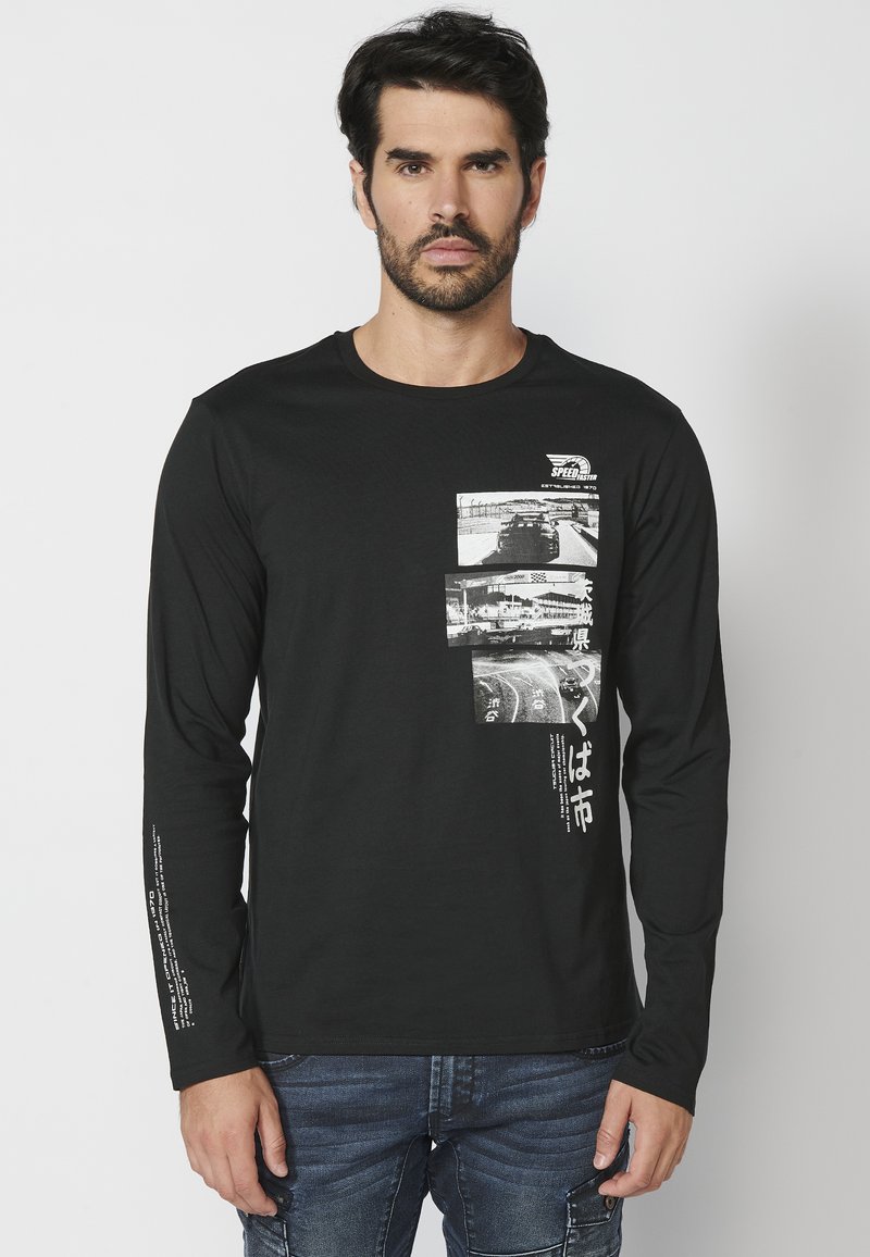 Koroshi Langærmet T-shirt - black/sort - Zalando.dk