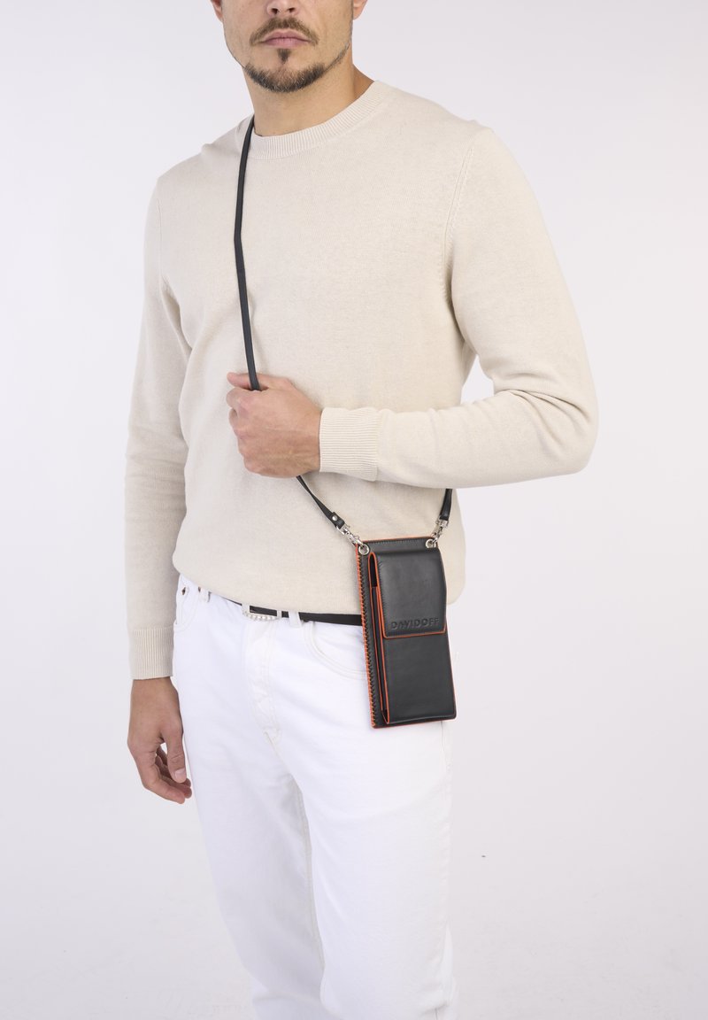 DAVIDOFF Across body bag - black orange/black - Zalando