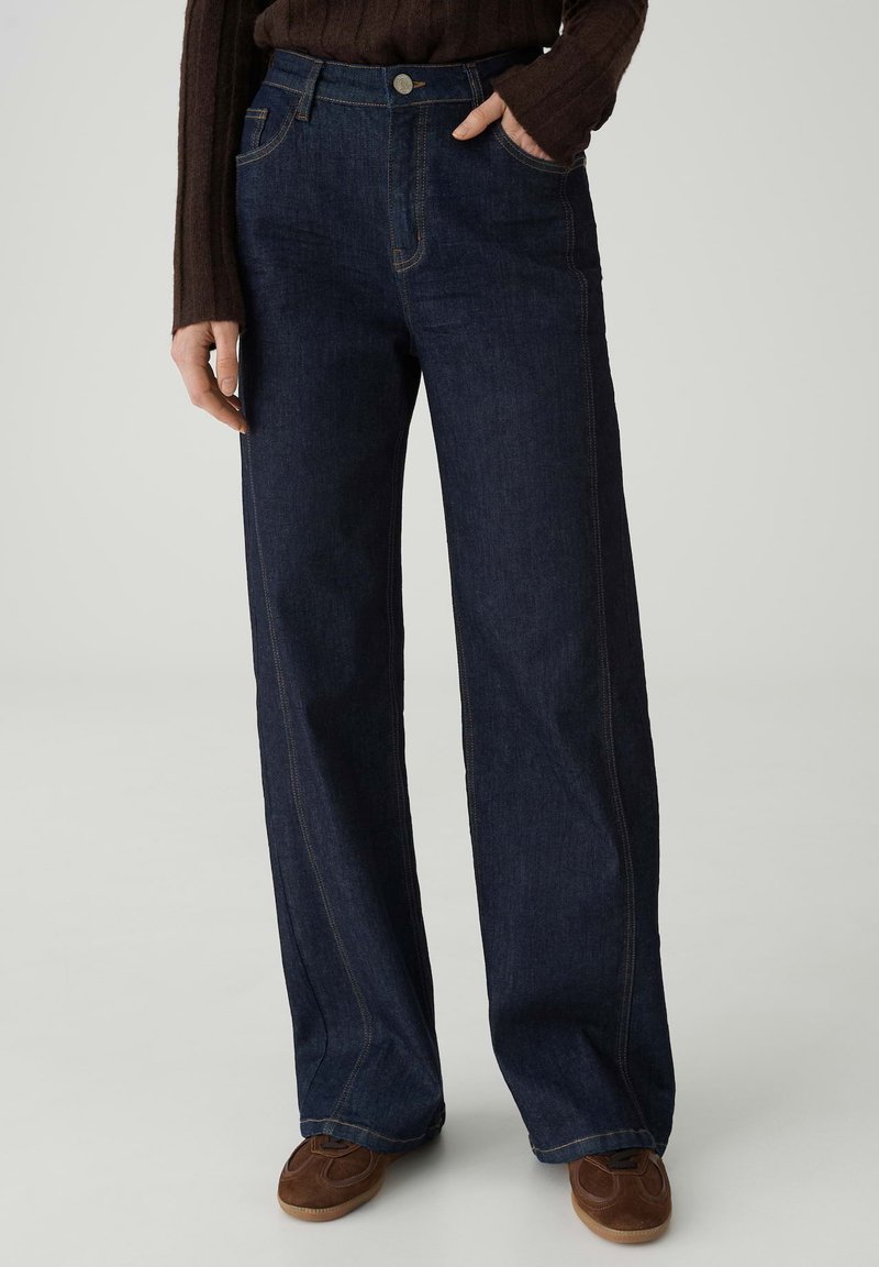 OPUS Straight leg jeans - dark bold blue/dark-blue denim - Zalando