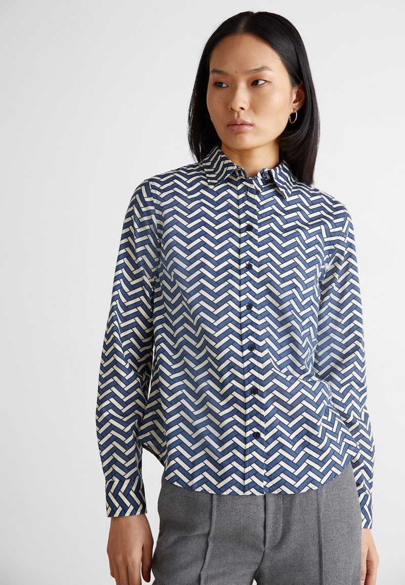 GANT GEOMETRIC - Skjorta - dusty blue sea/blå - Zalando.se