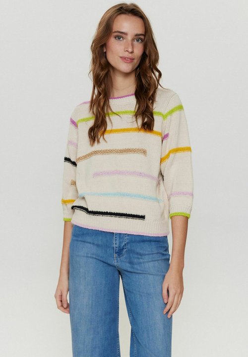 Nümph ARIANA - T-shirt imprimé - cloud dancer/écru - ZALANDO.BE