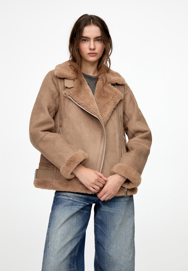 PULL&BEAR DOUBLE-FACED - Blazer - light brown - Zalando