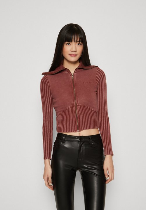 BDG Urban Outfitters UTILITY ZIP - Strickjacke - navy/dunkelblau ...