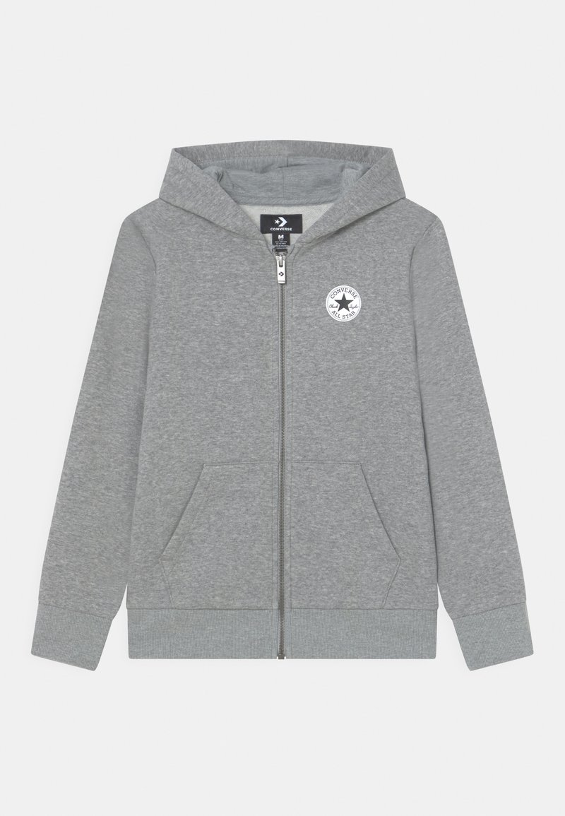 Converse CHEST UNISEX - Sweatjacke - dark grey heather/mehrfarbig ...