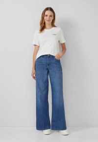 s.Oliver HIGH RISE - Wide leg - blau/stoneblue - Zalando.be