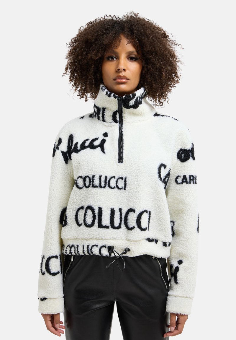 Carlo Colucci CROPPED TEDDY - Felpa in pile - off white/avorio - Zalando.it