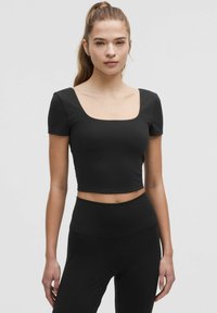 lululemon Wunder Under SmoothCover™ Square-Neck - T-Shirt basic - black/schwarz - Zalando.ch