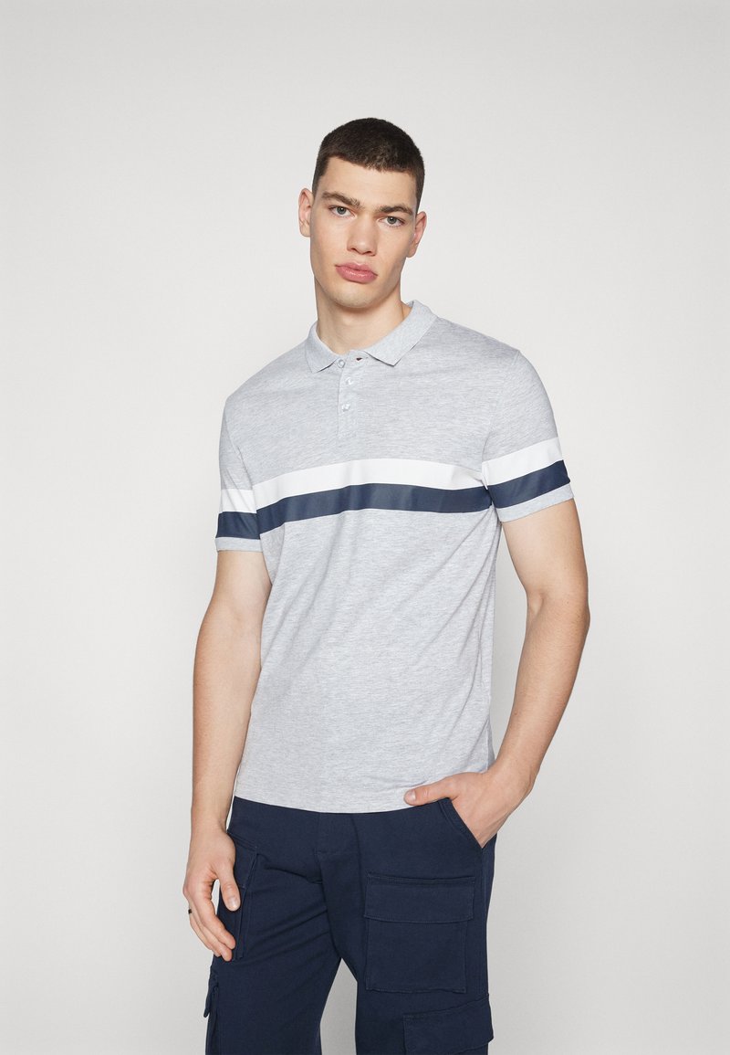Pier One Polo - mottled light grey/gris clair chiné - ZALANDO.BE