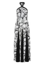 HotSquash HALTER NECK WITH CONTRAST PANELS - Maxikleid - black white ...