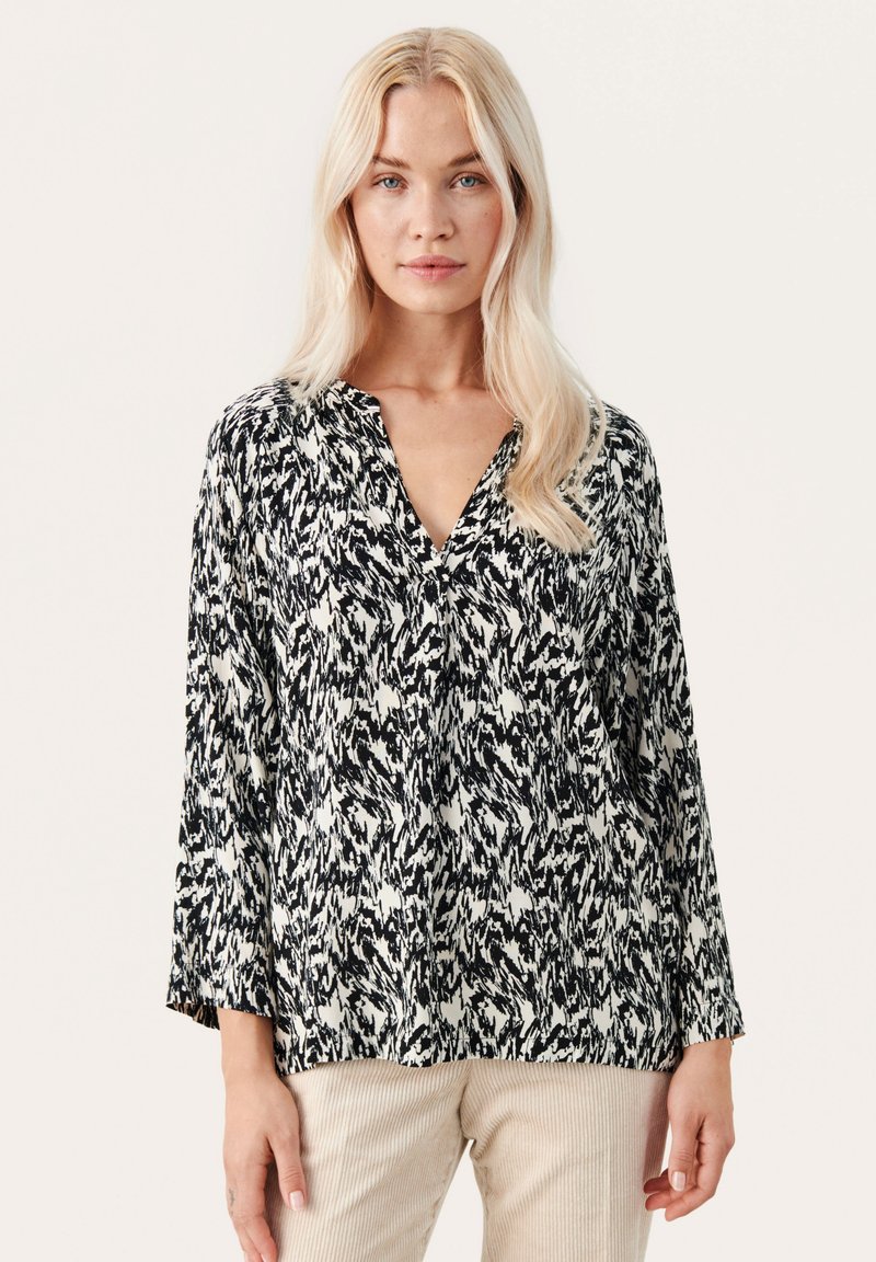 Part Two PETINEPW BL - Bluse - black texture print/schwarz - Zalando.at