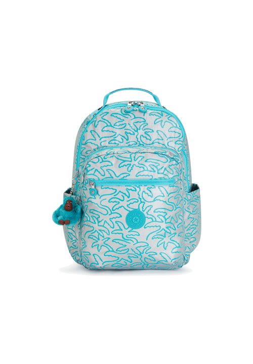 Kipling SEOUL S - Koulureppu - metallic palm/hopeanvärinen - Zalando.fi