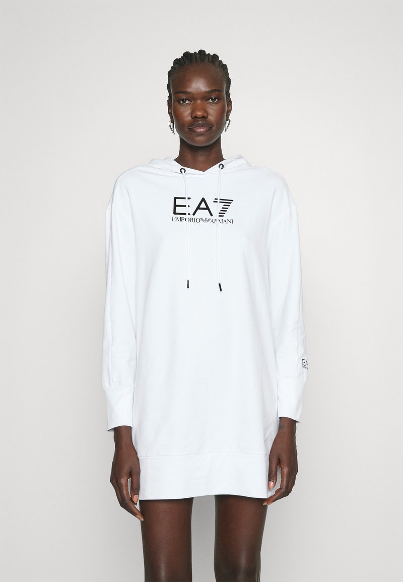 EA7 Emporio Armani Jerseykleid - white/black/weiß - Zalando.at