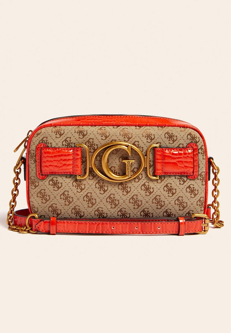 Guess AVIANA - Cross body bag - orange - Zalando