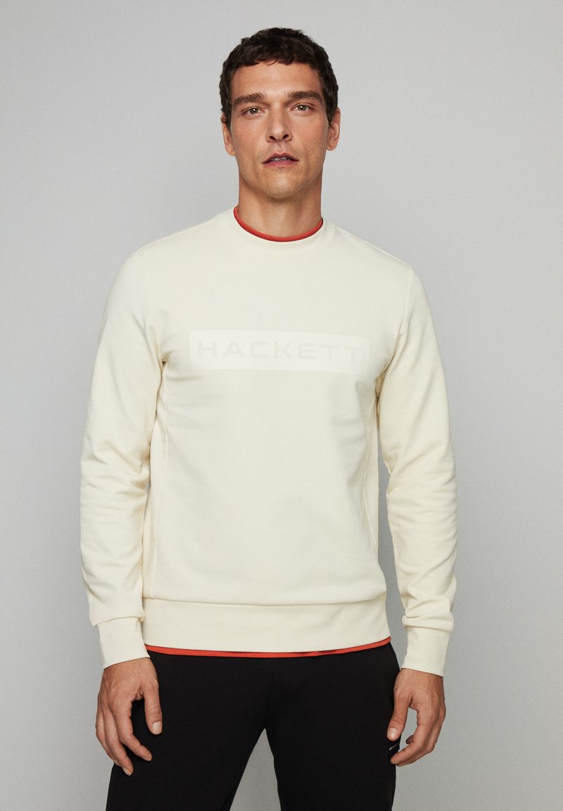 Hackett London ESSENTIAL CREW - Sweatshirt - bone/beige - Zalando