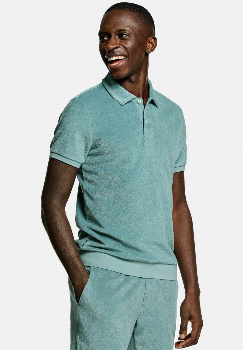 MR MARVIS THE TERRY POLO - Polo shirt - Astons/mottled royal blue - Zalando