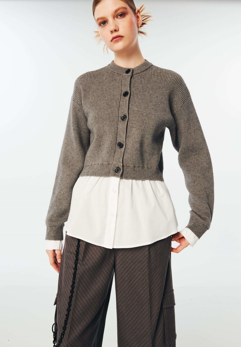 Twist DOUBLE PIECE LOOK - Cardigan - anthracite - Zalando