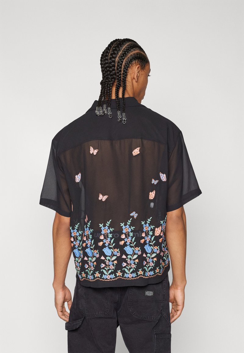 Abercrombie & Fitch PRIDE SHEER CROPPED - Shirt - black - Zalando.ie