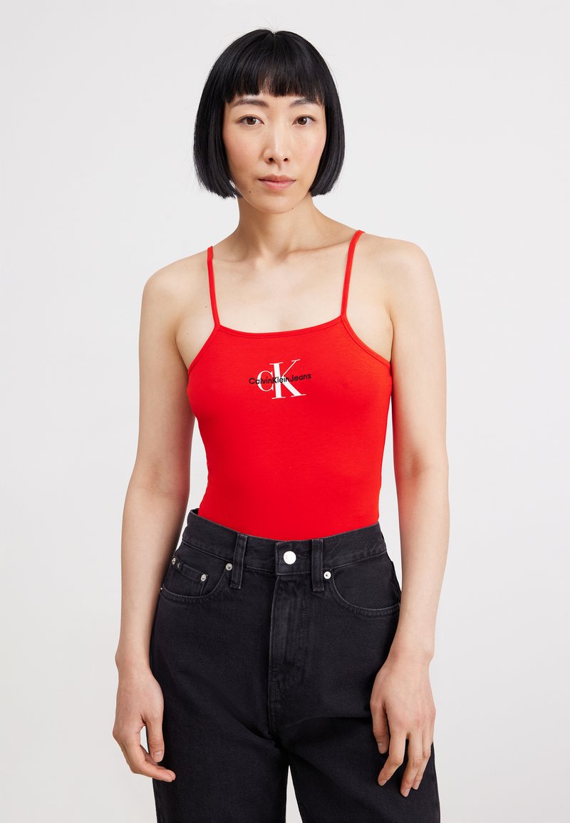 Calvin Klein Jeans MONOLOGO STRAPPY - Body - fiery red/red - Zalando.ie