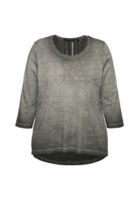 Ulla Popken COLD DYED DECORATIVE PLEATED 3/4 SLEEVE TEE - Langarmshirt ...