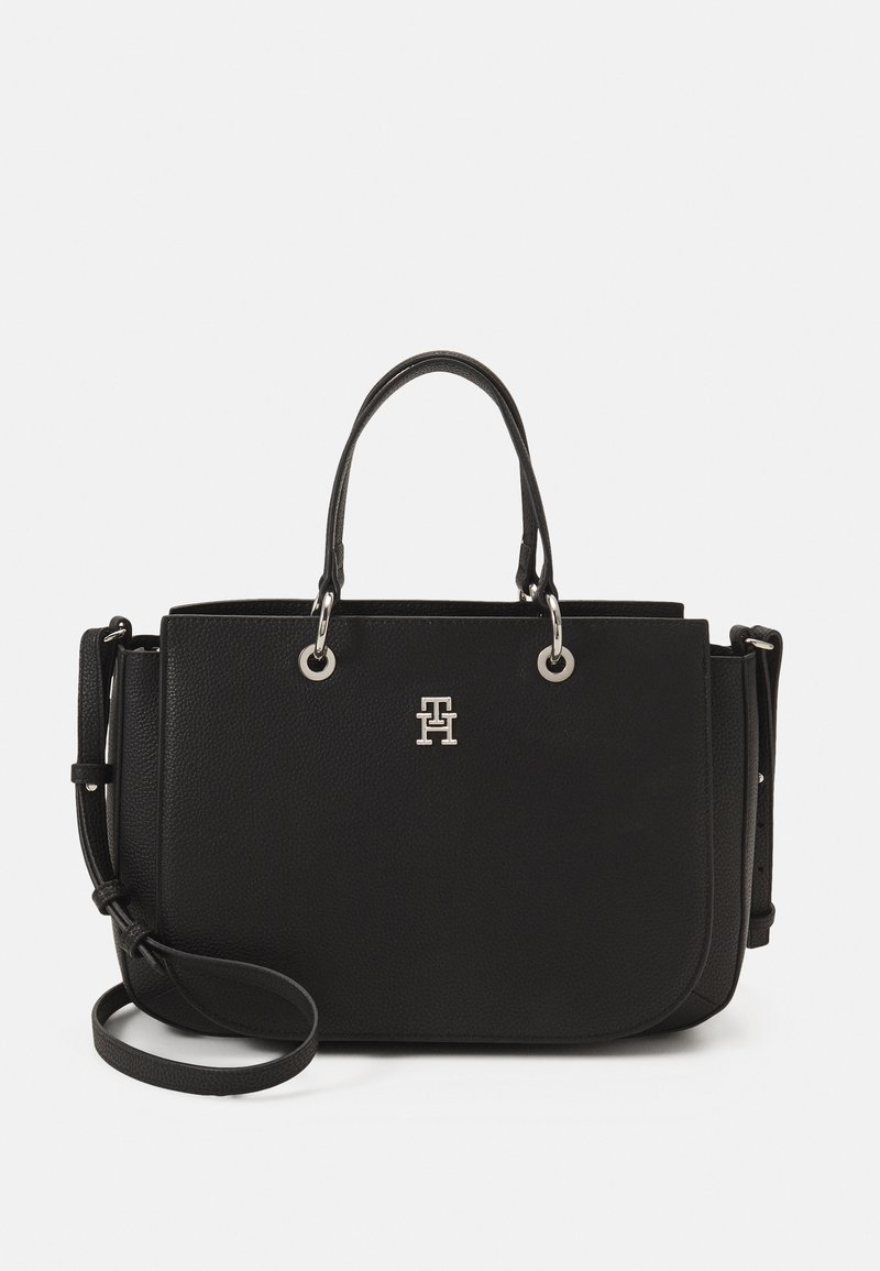 Tommy Hilfiger EMBLEM SATCHEL - Sac à main - black/noir - ZALANDO.BE