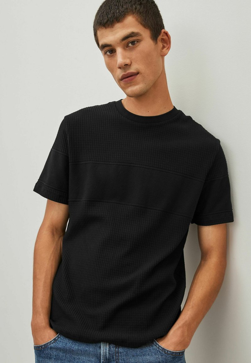 Next TEXTURED - T-shirts basic - black/sort - Zalando.dk