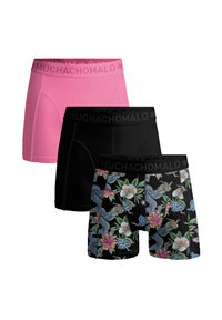 MUCHACHOMALO 3-PACK SOLID - Calzoncillos - print black pink/rosa ...