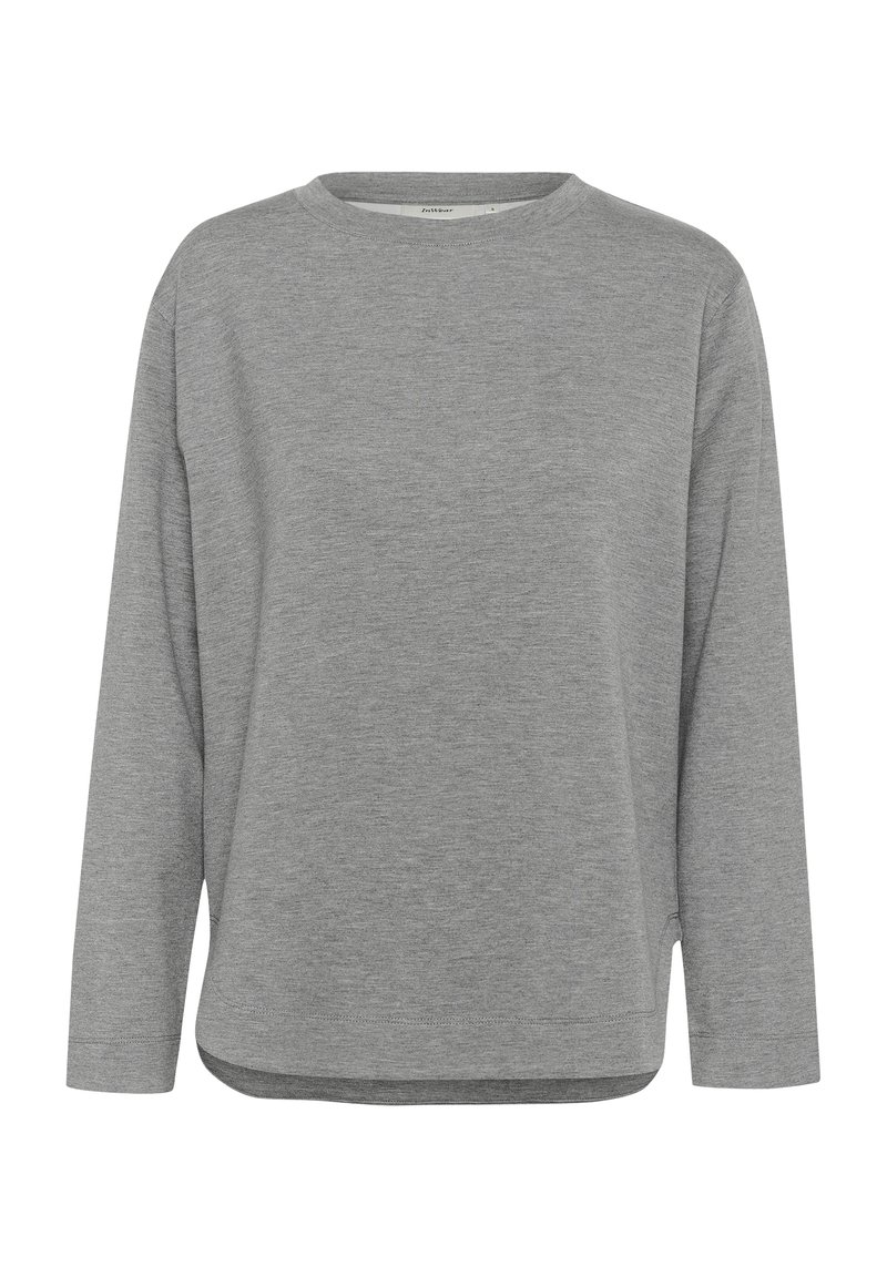 InWear GINCENTIW MELANGE CREWNECK - Långärmad tröja - medium grey ...