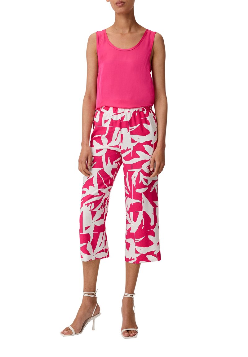 comma Stoffhose - pink weiß/pink - Zalando.de