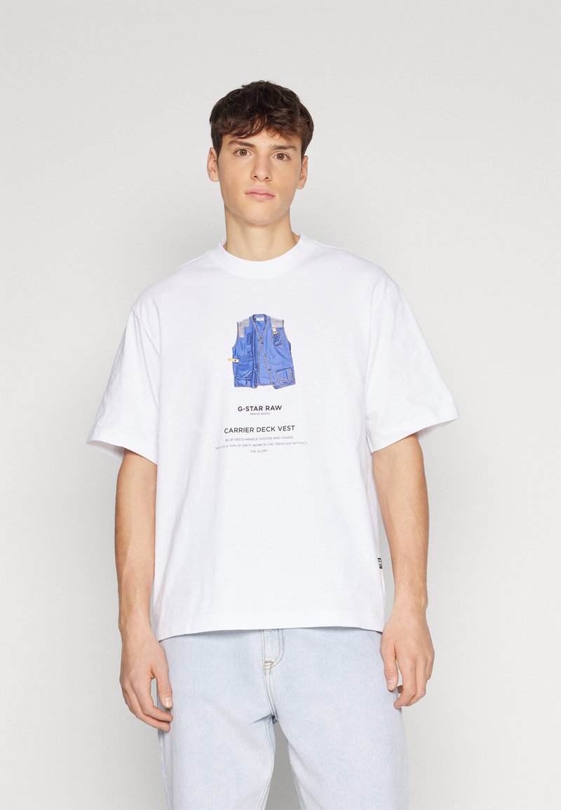 G-STAR ARCHIVE PRINT BOXY - T-Shirt print - white/weiß - Zalando