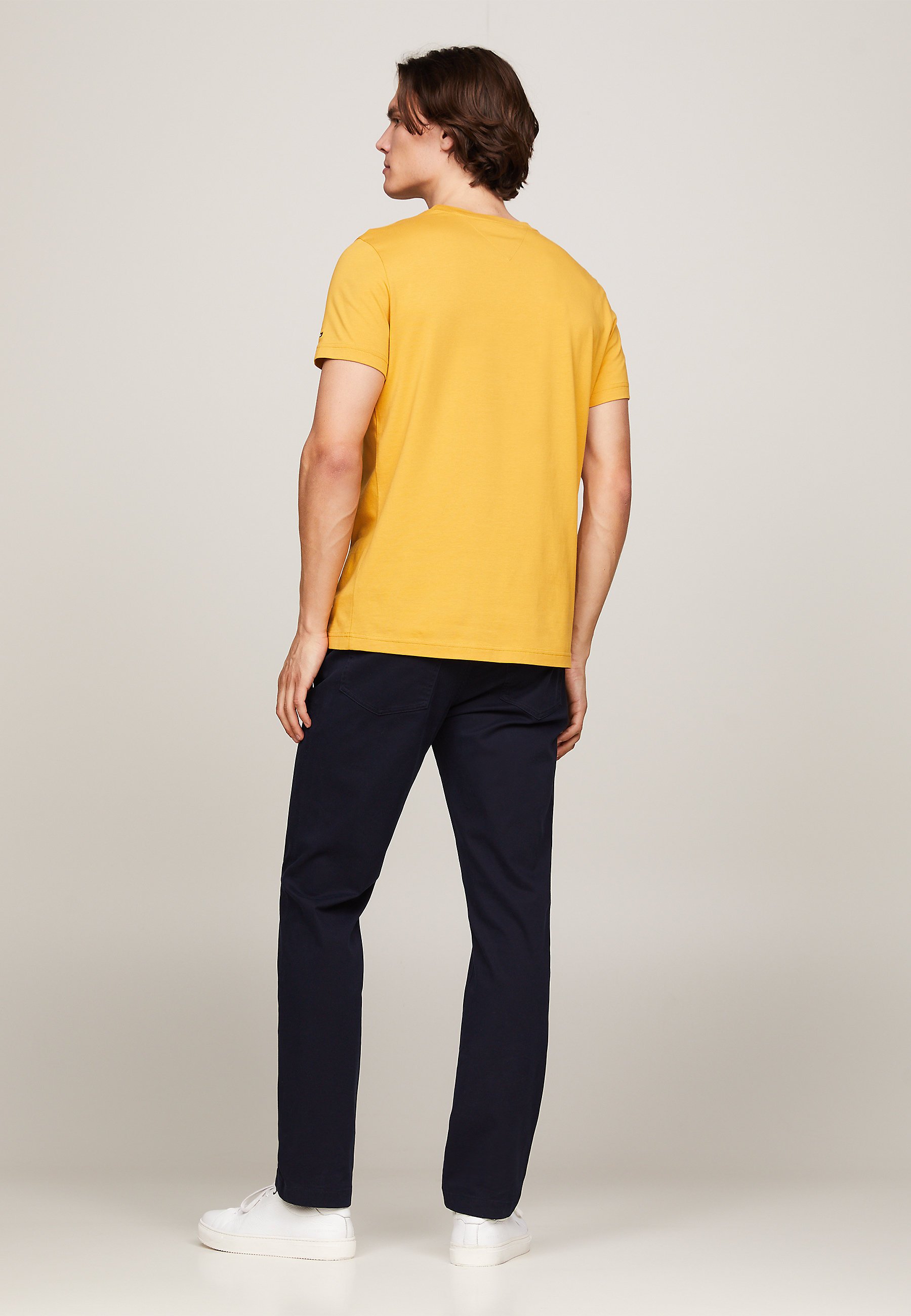 Yellow tommy hilfiger t shirt mens store