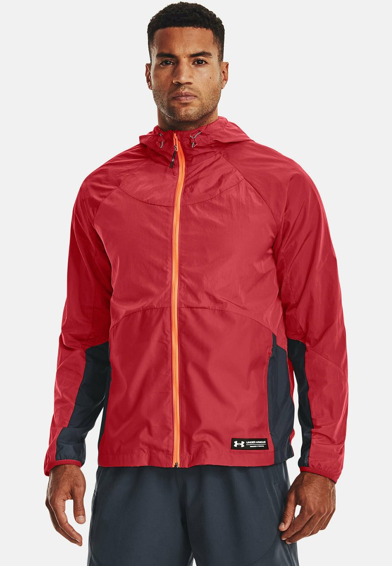 Under Armour UA RUSH FZ - Sweater met rits - chakra/bordeauxrood ...