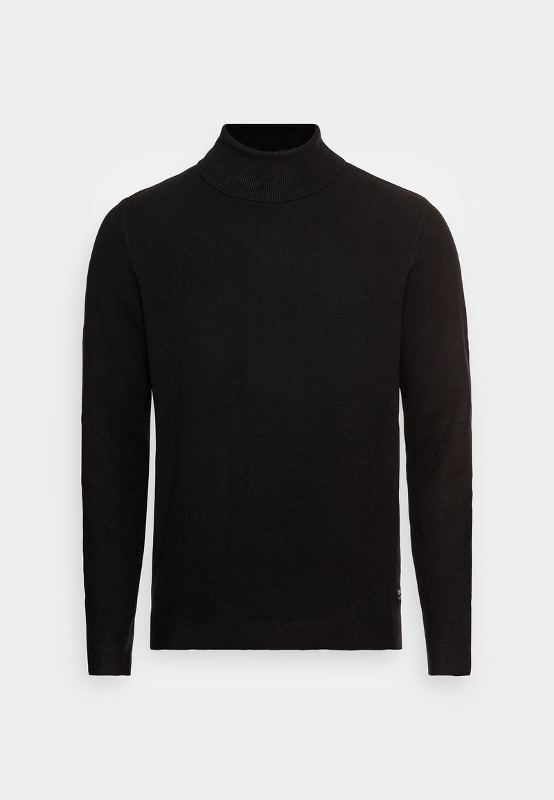 TOM TAILOR DENIM FINE COSY TURTLE NECK - Pulóver - black/fekete ...