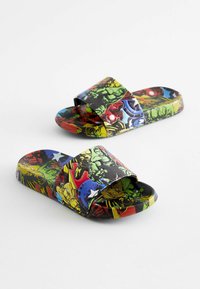 Next MARVEL SLIDERS - REGULAR FIT - Pantolette flach - green yellow/rot ...