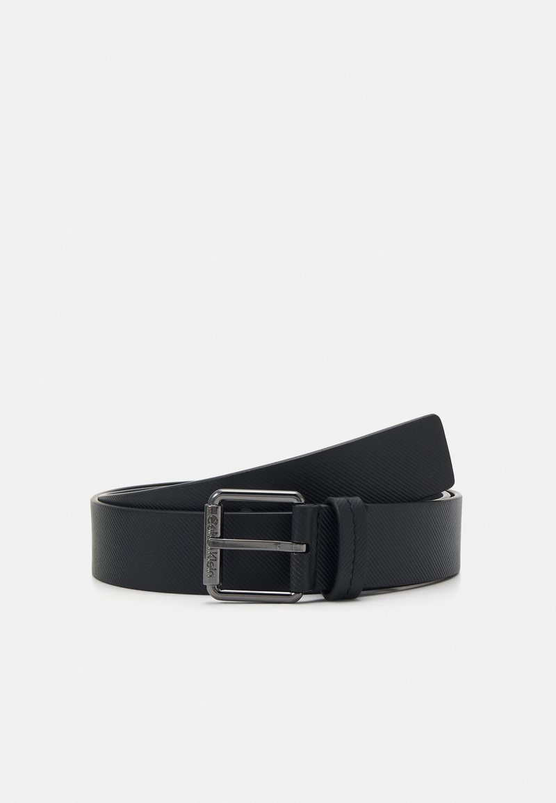 Calvin Klein MUST DIAGONAL - Belt - black/black - Zalando