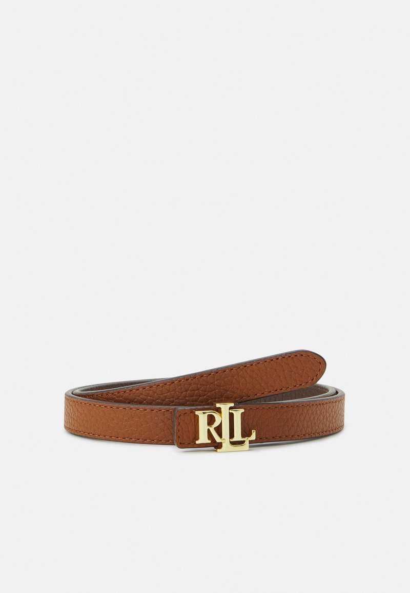 Lauren Ralph Lauren BELT SKINNY - Riem - tan/dark brown/tan - Zalando.nl