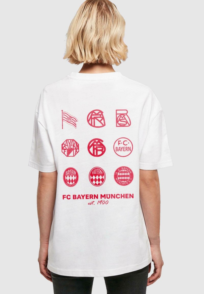 FC Bayern München LOGO HISTORY - Print T-shirt - white - Zalando.de