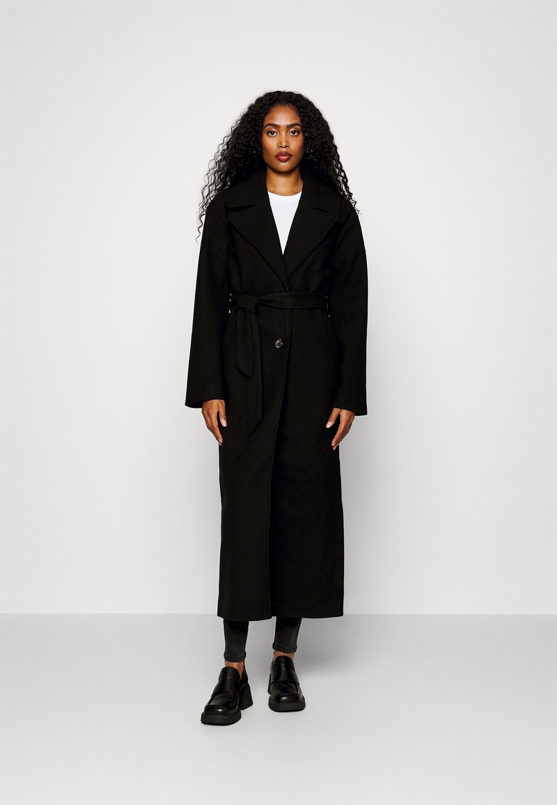 YAS Tall YASEMMA LONG BUTTON COAT - Klassikaline mantel - black/must - Zalando.ee
