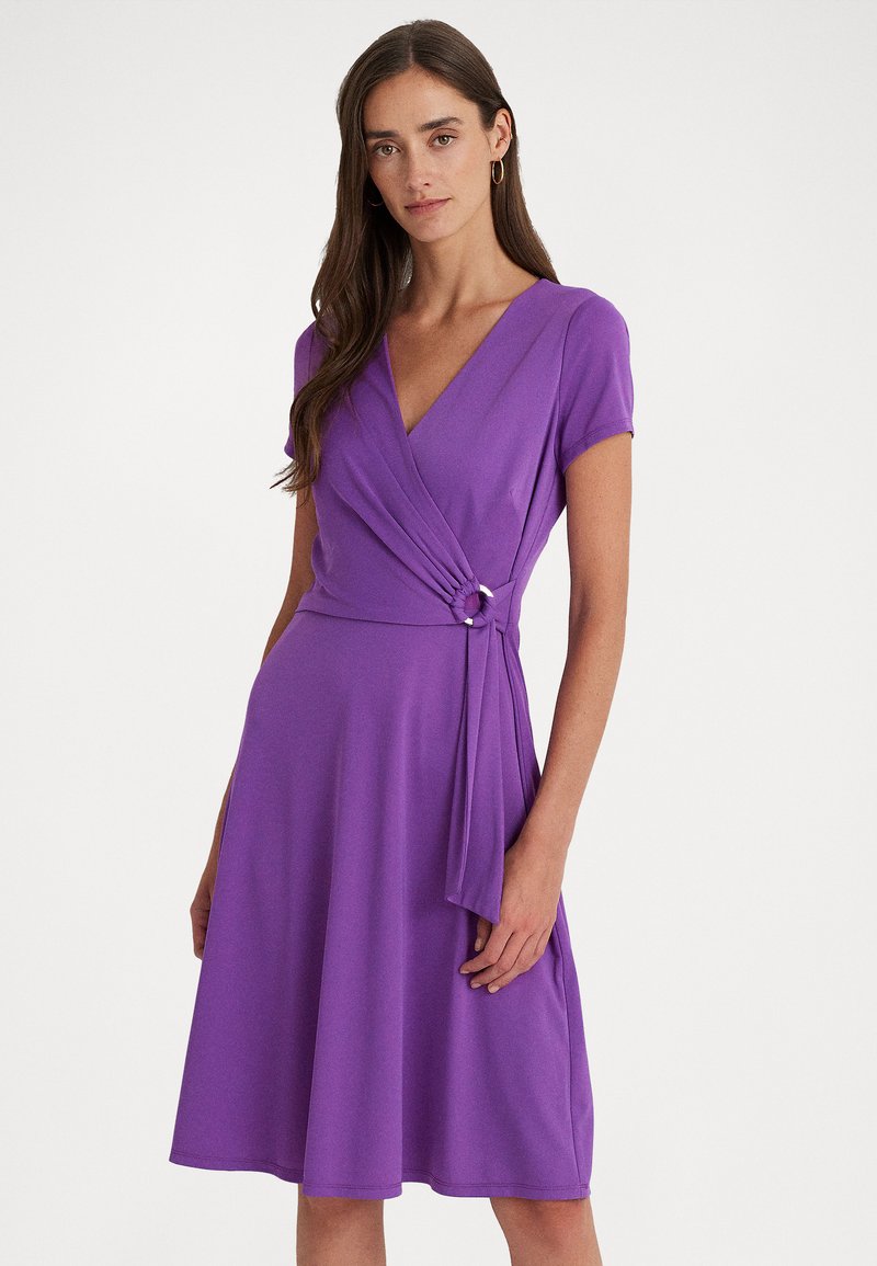 Lauren Ralph Lauren SURPLICE JERSEY DRESS - Etuikleid - purple jasper/lila - Zalando.de