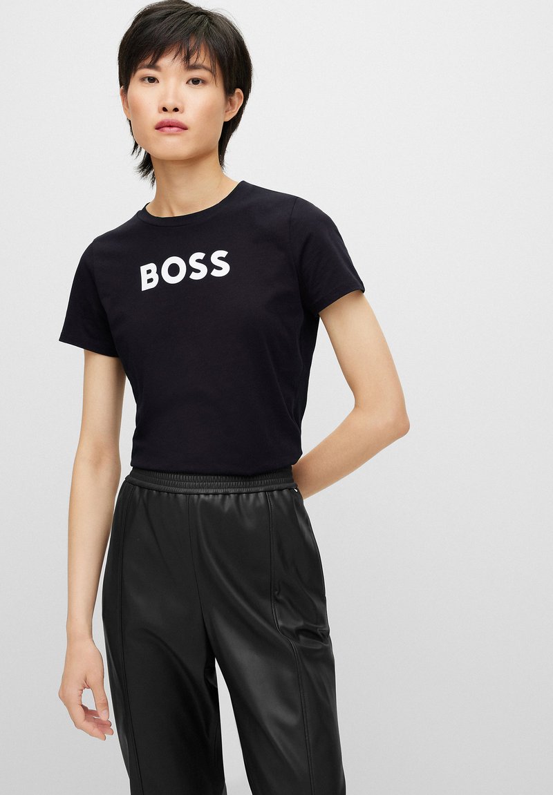 BOSS Print T-shirt - black - Zalando.co.uk
