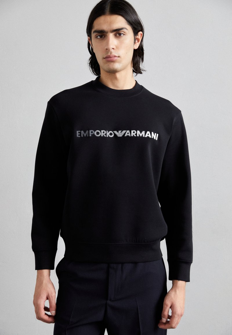 Emporio Armani FELPA - Sweatshirt - drawing black/black - Zalando.ie