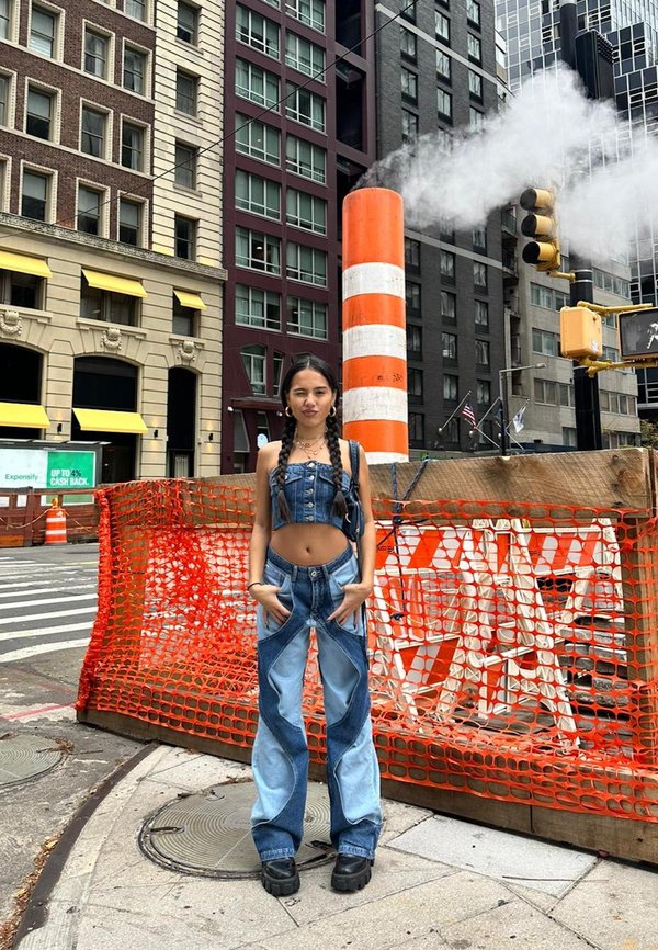 Neon & Nylon NEOHEART - Jeans Straight Leg - light blue denim/light ...