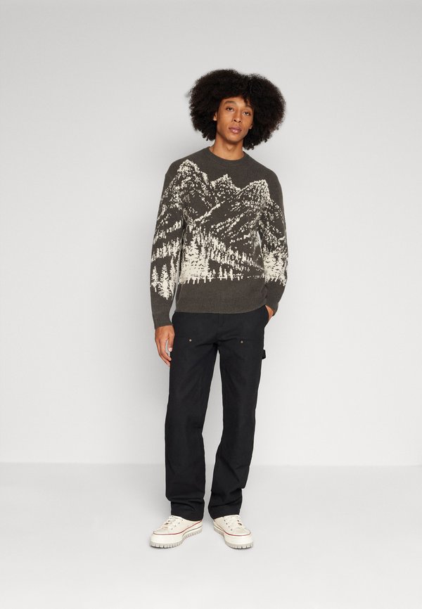 Karl Kani WOVEN SIGNATURE CARPENTER PANTS - Jeans Relaxed Fit - black ...