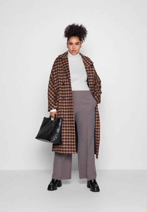 Object OBJKEILY L/S NOOS - Mantel - brown/bruin - Zalando.nl