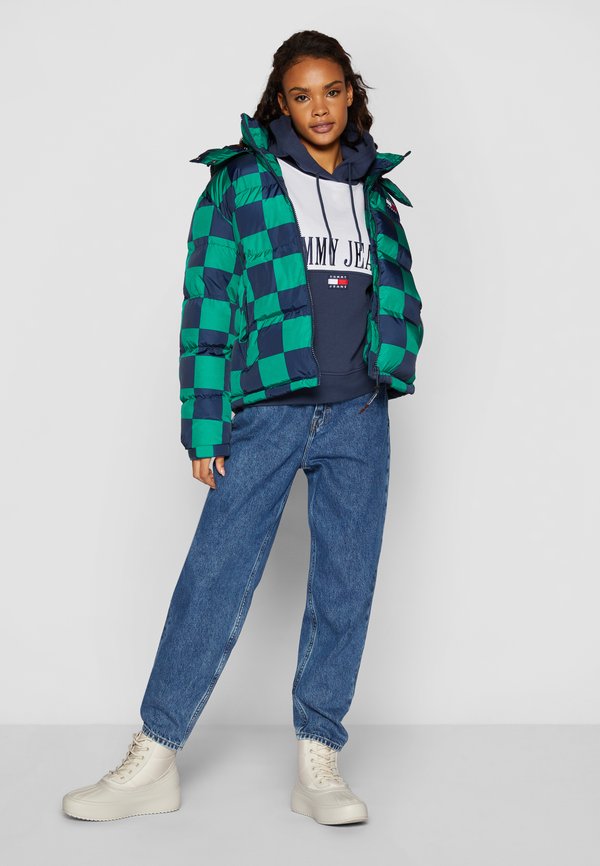 Tommy Jeans TJW COLORBLOCK - Winterjacke - deep sky blue/multi-coloured ...