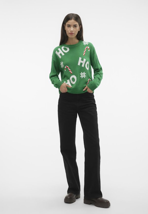 Vero Moda VMXMASGIVEAWAY O NECK XMAS - Strickpullover - black comb ...