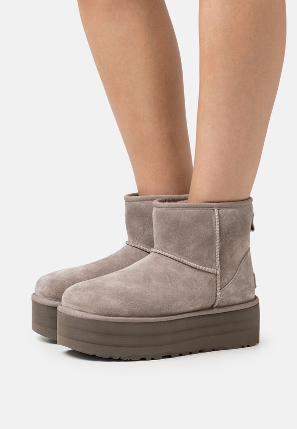 Ugg Classic Mini Platform Bottines à Plateau Smoke Plumegris Foncé