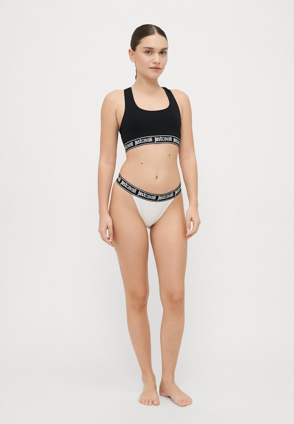 Björn Borg CORE LOGO THONG 2 PACK - String - black/white/noir - ZALANDO