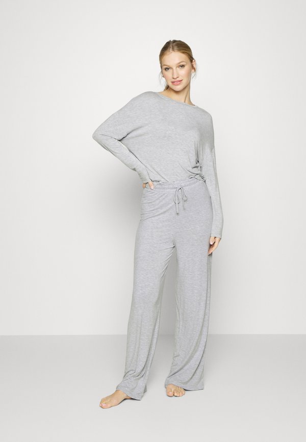 Anna Field 3 PIECE JERSEY LOUNGE SET - Pyjama - mottled light grey ...