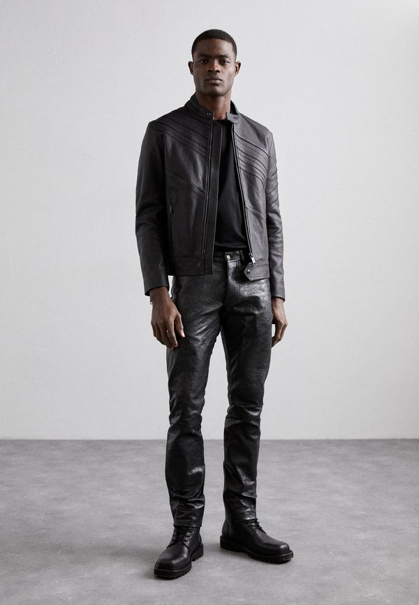 STUDIO ID JOE BIKER JACKET - Leather jacket - black - Zalando.co.uk
